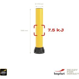 Boplan Rammschutz-Poller 170B, H&ouml;he 1000 mm, gelb