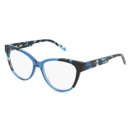 DKNY DK5073 Brille Damen | Fassung: Vollrand, Rund, Blau Mehrfarbig