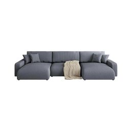 S-STYLE Wohnlandschaft Emma ¦ grau ¦ Maße (cm): B: 332 H: 78 » Höffner