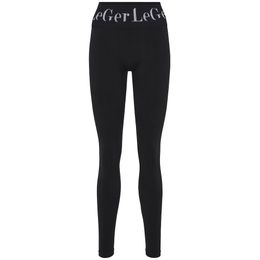 LeGer by Lena Gercke Leggings 'Deike' Damen Gr&ouml;&szlig;e XL/XXL hellgrau / schwarz