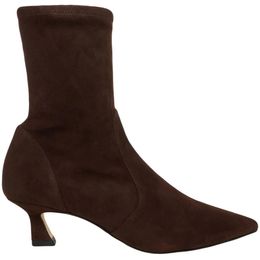 Stuart Weitzman Stiefel - Suede ankle boots - Gr. US_7_5 - in Braun - f&uuml;r Damen