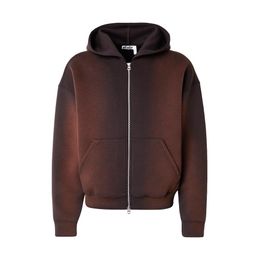 WEEKDAY Zip-Up Hoodie 'Simon' male Brown size XS