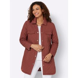 WITT Damen &Uuml;bergangsjacke mit Druckknopfleiste, rotbraun, Gr&ouml;&szlig;e 40