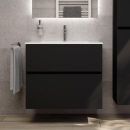 evineo ineo5 evo Unterschrank B: 81 cm, 2 Ausz&uuml;gen, mit Griffmulde, f&uuml;r Duravit ME by Starck Waschtisch,, BE0720BM,