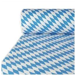 Papstar Papiertischtuch mit Damastpr&auml;gung 50 m x 1 m "Bayrisch Blau" 5 St&uuml;ck