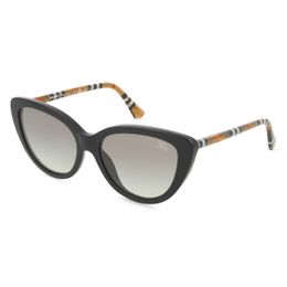 Burberry 0BE4457 | Damen-Sonnenbrille | Fassung: Vollrand, Cat Eye, Acetat, Schwarz | Glasfarbe: Grau Verlaufend