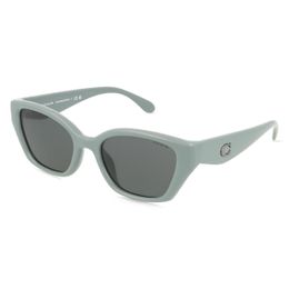 Coach 0HC8434U CBY91 | Damen-Sonnenbrille | Fassung: Vollrand, Quadratisch, Kunststoff, Grau | Glasfarbe: Grau