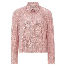 Rich & Royal Rich & Royal Paillettenbluse in Rosa - 68% | Gr&ouml;&szlig;e L | Damen-blusen