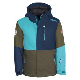Trollkids Ski-/ Snowboardjacke "Hallingdal" in Dunkelblau/ Khaki - 50% | Gr&ouml;&szlig;e 104 | Kinder-outdoor-jacken