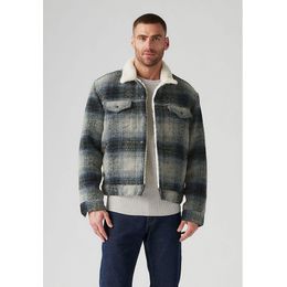 Levi's Levi ́s &Uuml;bergangsjacke in Grau/ Schwarz/ Blau - 65% | Gr&ouml;&szlig;e M | Herren-plussize