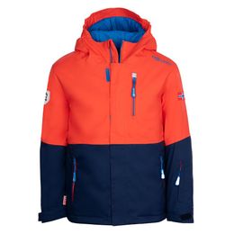 Trollkids Ski-/ Snowboardjacke "Hallingdal" in Orange/ Dunkelblau - 42% | Gr&ouml;&szlig;e 152 | Kinder-outdoor-jacken