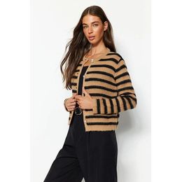 Trendyol Cardigan in Camel/ Schwarz - 46% | Gr&ouml;&szlig;e L | Damen-pullover-cardigans