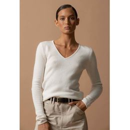 Perfect Cashmere Kaschmir-Pullover "Gaby" in Wei&szlig; - 50% | Gr&ouml;&szlig;e L | Damen-pullover-cardigans