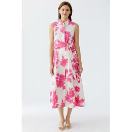 Oui Kleid in Wei&szlig;/ Pink - 51% | Gr&ouml;&szlig;e 36 | Damen-kleider