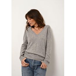 Just Cashmere Kaschmir-Pullover "Phoebe" in Grau - 54% | Gr&ouml;&szlig;e XL | Damen-pullover-cardigans