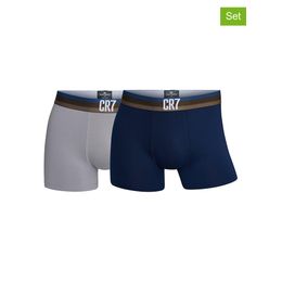 CR7 2er-Set: Boxershorts in Dunkelblau/ Grau - 40% | Gr&ouml;&szlig;e L | Herren-waesche
