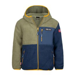 Trollkids Fleecejacke "Aurlandsfjord" in Khaki/ Dunkelblau - 25% | Gr&ouml;&szlig;e 122 | Kids-fleecejacken-fleecepullover