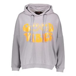 miss goodlife Hoodie "Good vibes" in Grau/ Gelb - 82% | Gr&ouml;&szlig;e M | Damen-sweatshirts-jacken