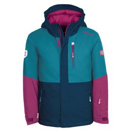 Trollkids Ski-/ Snowboardjacke "Hallingdal" in T&uuml;rkis/ Dunkelblau - 43% | Gr&ouml;&szlig;e 140 | Kinder-outdoor-jacken