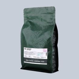 Coffee Circle EQ. CAFE CREMA 100, 250 g ganze Bohne, Arabica Blend aus Brasilien, Indonesien und Laos, w&uuml;rzig, Noten von Kakao, Kaffee f&uuml;r Vollautomaten