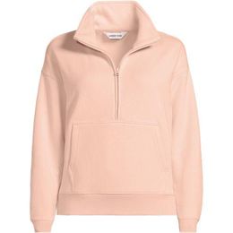 LANDS' END Sweatshirt SERIOUS SWEATS mit Rei&szlig;verschluss, Damen,  Pink, Baumwoll-Mischung/Polyester-Mischung, by Lands' End