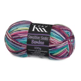 Sockenwolle Sensitive Socks Bamboo von KKK, Violett/Pink/Gr&uuml;n/Blau/T&uuml;rkis/Bordeaux, aus Polyacryl