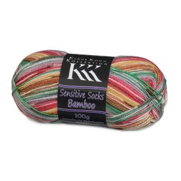 Sockenwolle Sensitive Socks Bamboo von KKK, Rot/Blau/Pink/Gr&uuml;n/Gelb/Orange/Wei&szlig;/Lila, aus Polyacryl