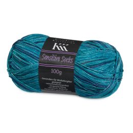 Sockenwolle Sensitive Socks von KKK, Blau/Hellblau/Dunkelblau/T&uuml;rkis, aus Polyacryl