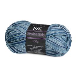 Sockenwolle Sensitive Socks von KKK, Hellblau/Dunkelblau/Blau, aus Polyacryl