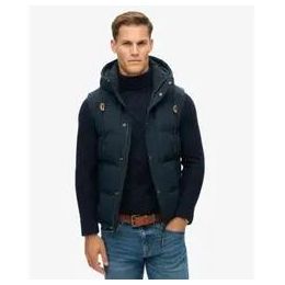 Superdry f&uuml;r Herren. M5011708A Everest Pufferweste navy (L), L&auml;ssig, Polyester, Marine