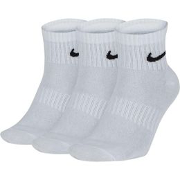 Nike Everyday Lightweight Training Ankle Socks (3 Pairs) Bekleidung Unisex wei&szlig;