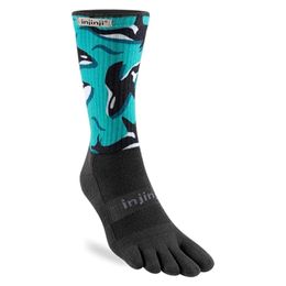 injinji Trail Midweight Crew Artist Designed Bekleidung Unisex blau