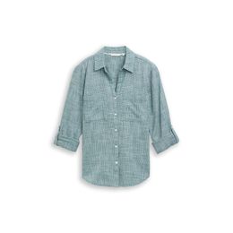 Tom Tailor Damen Bluse mit Brusttaschen, gr&uuml;n, Uni, Gr. 34