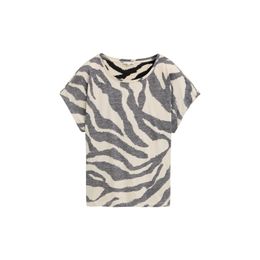 Tom Tailor Damen T-Shirt mit Inside-Out Print, braun, Gemustert, Gr. XS