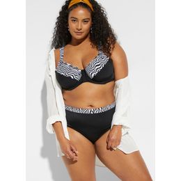 bonprix Minimizer-Bikini mit gepolsterten Tr&auml;gern (2-tlg.Set), schwarz