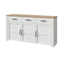 H&ouml;ffner Sideboard Toneo &brvbar; wei&szlig; &brvbar; Ma&szlig;e (cm): B: 166 H: 87 T: 42.0 &raquo; H&ouml;ffner