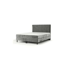 maison de r&ecirc;ve Boxspringbett Inklusive Topper Adena grau Ma&szlig;e (cm): B: 162 H: 119 &raquo; H&ouml;ffner