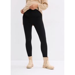 bonprix W&auml;rmende Umstandsthermoleggings Slim Fit, schwarz, Gr.48/50 (XL), Funktionale Thermoleggings f&uuml;r die Schwangerschaft