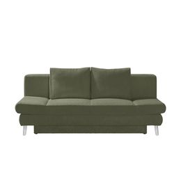 Höffner Schlafsofa mit Bettkasten Sidney ¦ grün ¦ Maße (cm): B: 200 H: 85 T: 90.0 » Höffner