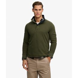 Superdry Herren Cotton Classics Jersey Sweatshirt mit Halbrei&szlig;verschluss Khaki - Gr&ouml;&szlig;e: L 1040607500841D8B003