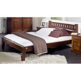 Bett Akazie 200x200x90 nougat lackiert OXFORD #231