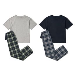 Tchibo - 2 Kinder-Pyjamas - Jungen - Gr. 146/152 - dunkelblau