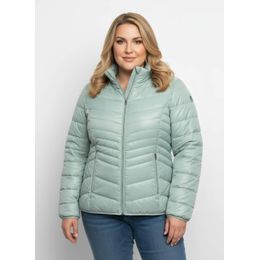 sheego Große Größen Steppjacke mit abzippbaren Ärmeln, kalkmint, Größe 48 - Damen