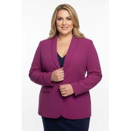 sheego Gro&szlig;e Gr&ouml;&szlig;en Blazer mit Schalkragen, magenta, Gr&ouml;&szlig;e 52 - Damen