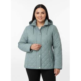 sheego Gro&szlig;e Gr&ouml;&szlig;en Winterjacke mit Schlingenknopf-Verschluss, jade, Gr&ouml;&szlig;e 26 - Damen