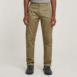 G-Star Raw Chinohose G-STAR "Morry Tapered Chino", Herren, Gr. 34, L&auml;nge 32, gr&uuml;n (ensis gr&uuml;n), Twill, Obermaterial: 97% Baumwolle, 3% Elasthan, unifarben, lang, Hosen Chinohose, mit Paspeltaschen