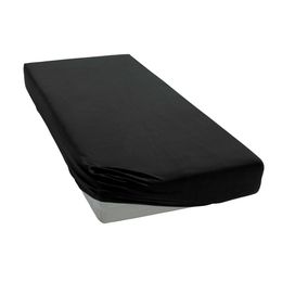 Bettlaken Estella "Feinjersey", schwarz, L:200cm, Jersey, Obermaterial: 100% Baumwolle, Bettlaken, Bettlaken, Rundumgummi