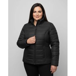 sheego Große Größen Steppjacke mit seitlicher Längs-Steppung, schwarz, Größe 46 - Damen