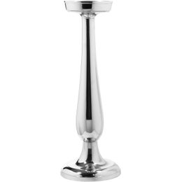 Kerzenleuchter Fink "MAGENTA", silber (silberfarben), H:36cm &Oslash;:12,5cm, Aluminium, Kerzenhalter, Stumpenkerzenhalter aus Aluminium, vernickelt