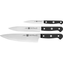 Messer-Set ZWILLING "Gourmet", silber (schwarz, silberfarben), Stahl, Kochmesser-Sets, Made in Germany, FRIODUR eisgehärtete Klingen, Sonderschmelze